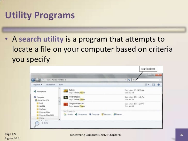 CH08-Types of Utility programs and Operating System