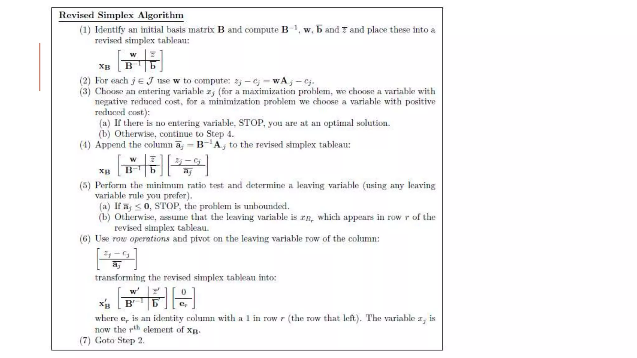 Operation research - the revised simplex method | PPTX