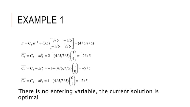Operation research - the revised simplex method | PPTX