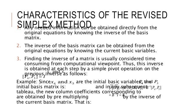 Operation Research The Revised Simplex Method