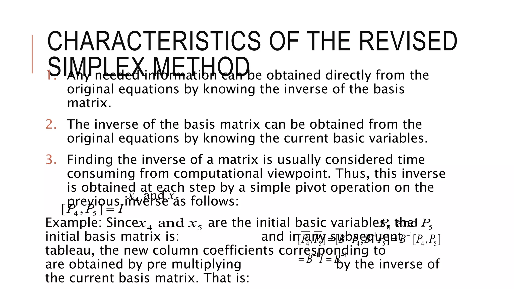 Operations Research - The Revised Simplex Method | PPTX