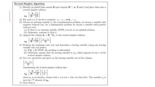 Operations Research - The Revised Simplex Method | PPTX