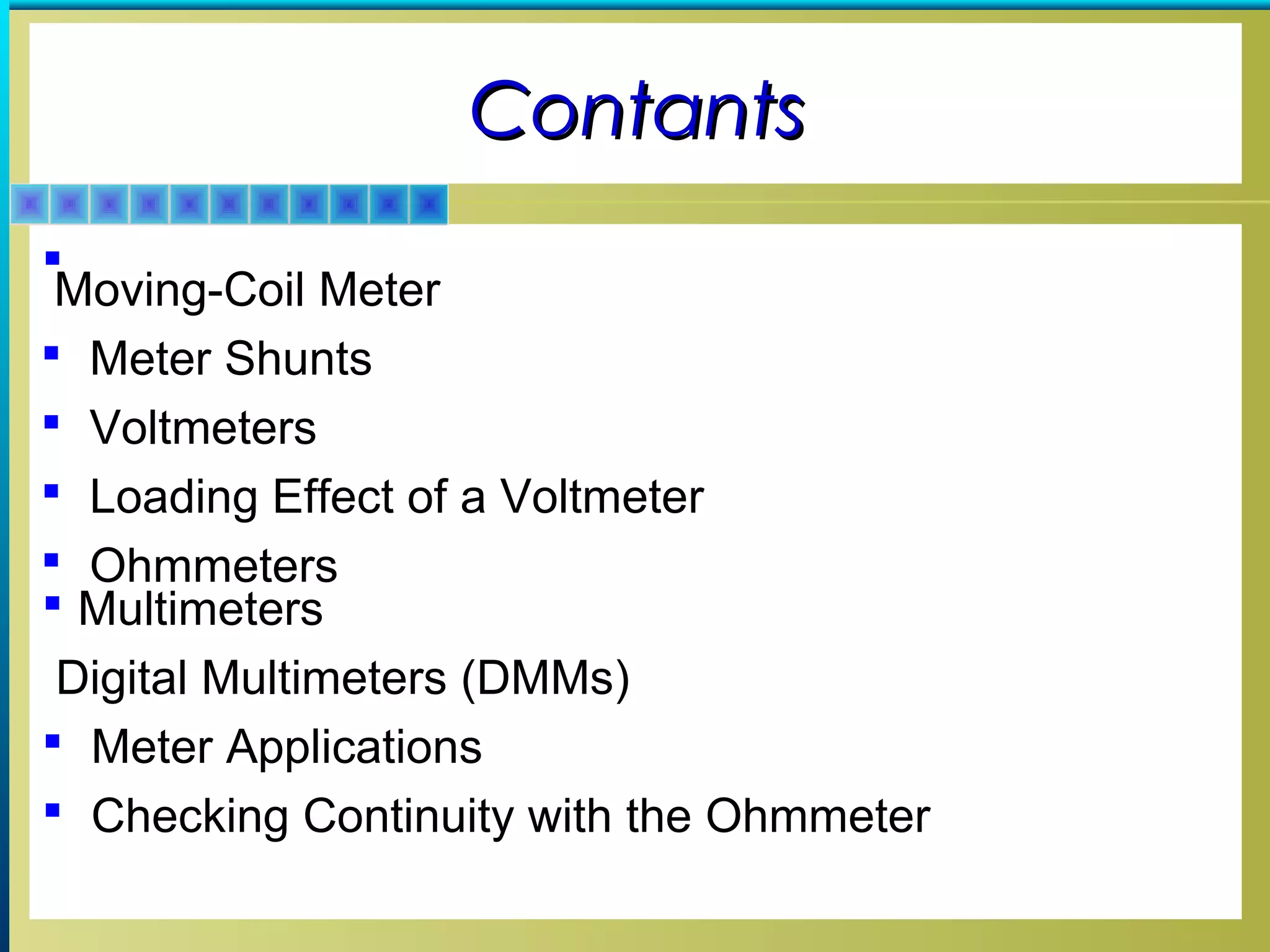 Analog and Digital Multimeters | PPT