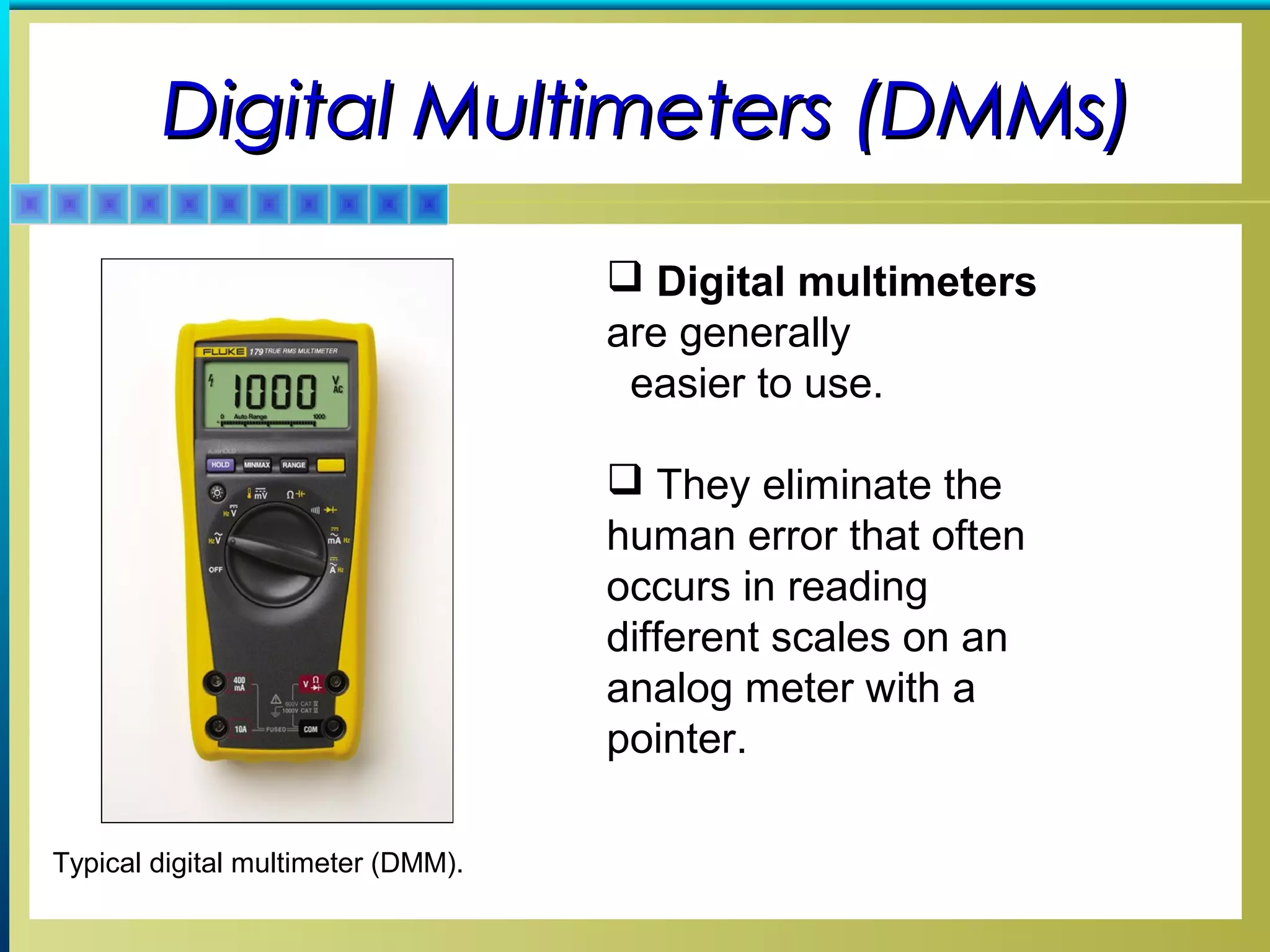 Analog and Digital Multimeters | PPT