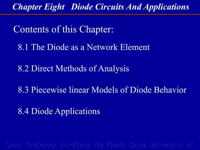 Chapter 08.ppt Diode Circuit and applications | PPT