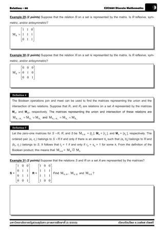 Discrete-Chapter 08 Relations | PDF