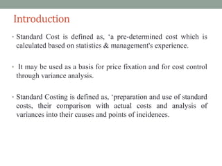 Chapter 08 Standard Costing | PPTX