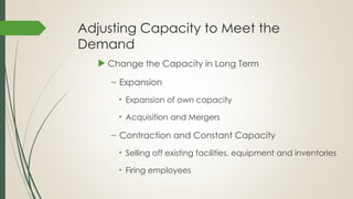 Supply chain management - Capacity planning | PPT