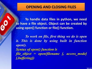 Chapter 08 data file handling | PPTX