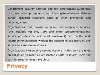 Chapter 08 – Data Protection, Privacy and Freedom of Information - BIT ...