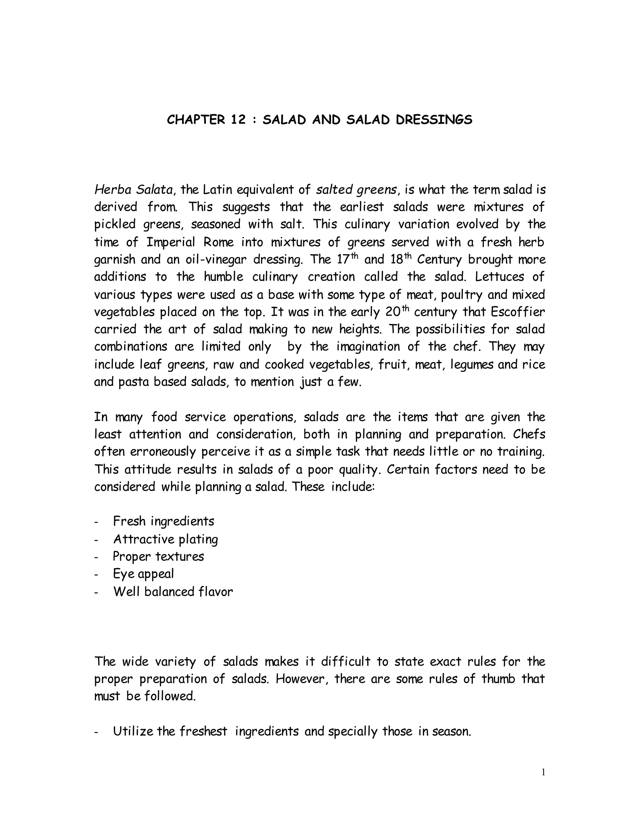 Chapter 08 salad and salad dressing | DOCX