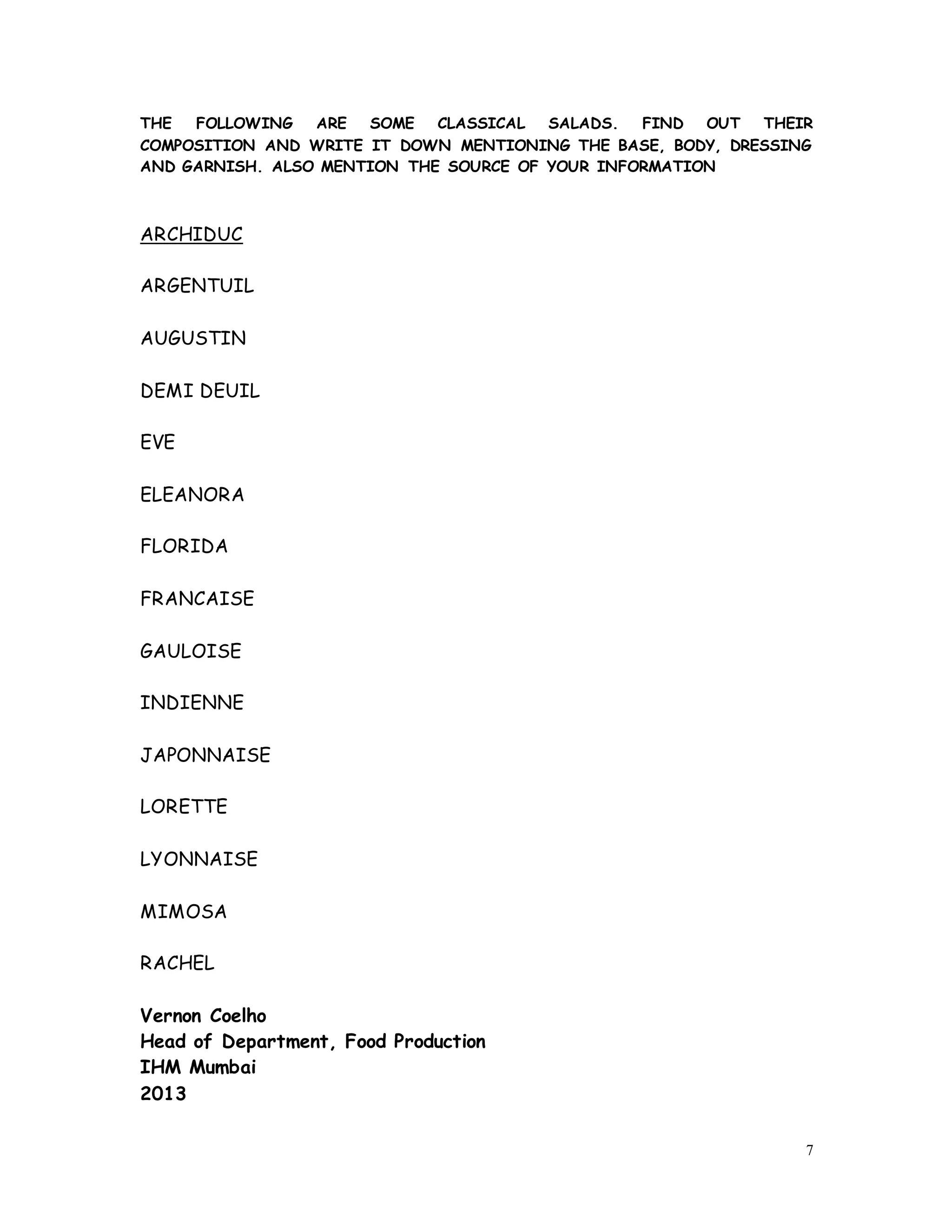 Chapter 08 salad and salad dressing | DOCX