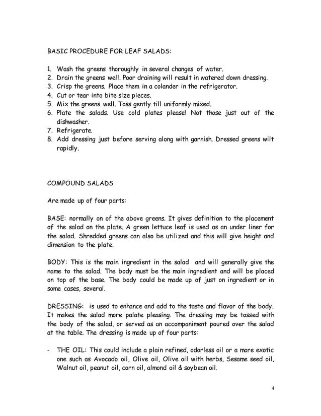 Chapter 08 salad and salad dressing | DOCX