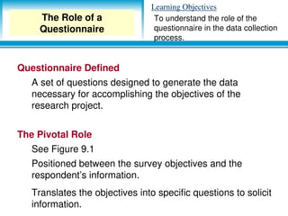 Marketing Research chapter08 Questionnaire.ppt