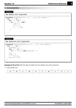 Discrete-Chapter 09 Algorithms | PDF