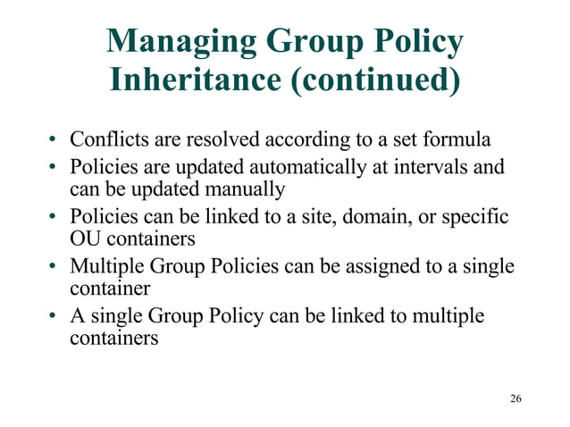 Chapter09 Implementing And Using Group Policy | PPT