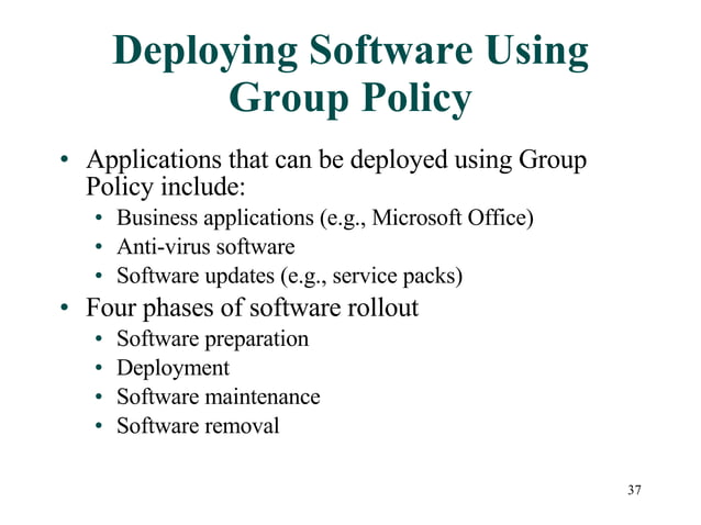 Chapter09 Implementing And Using Group Policy | PPT