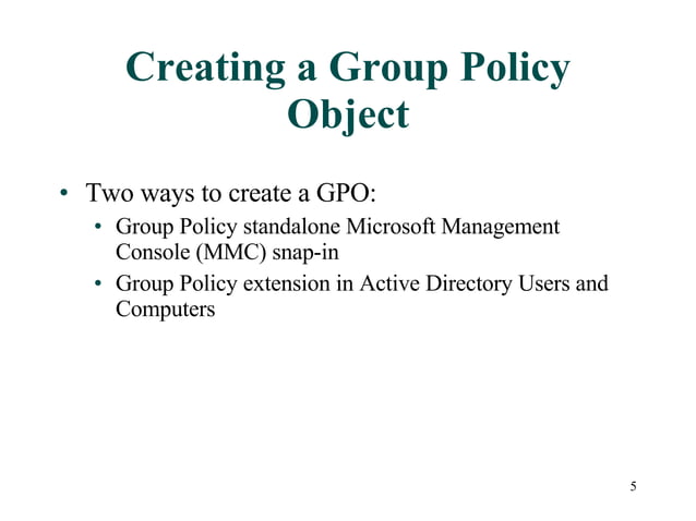 Chapter09 Implementing And Using Group Policy | PPT