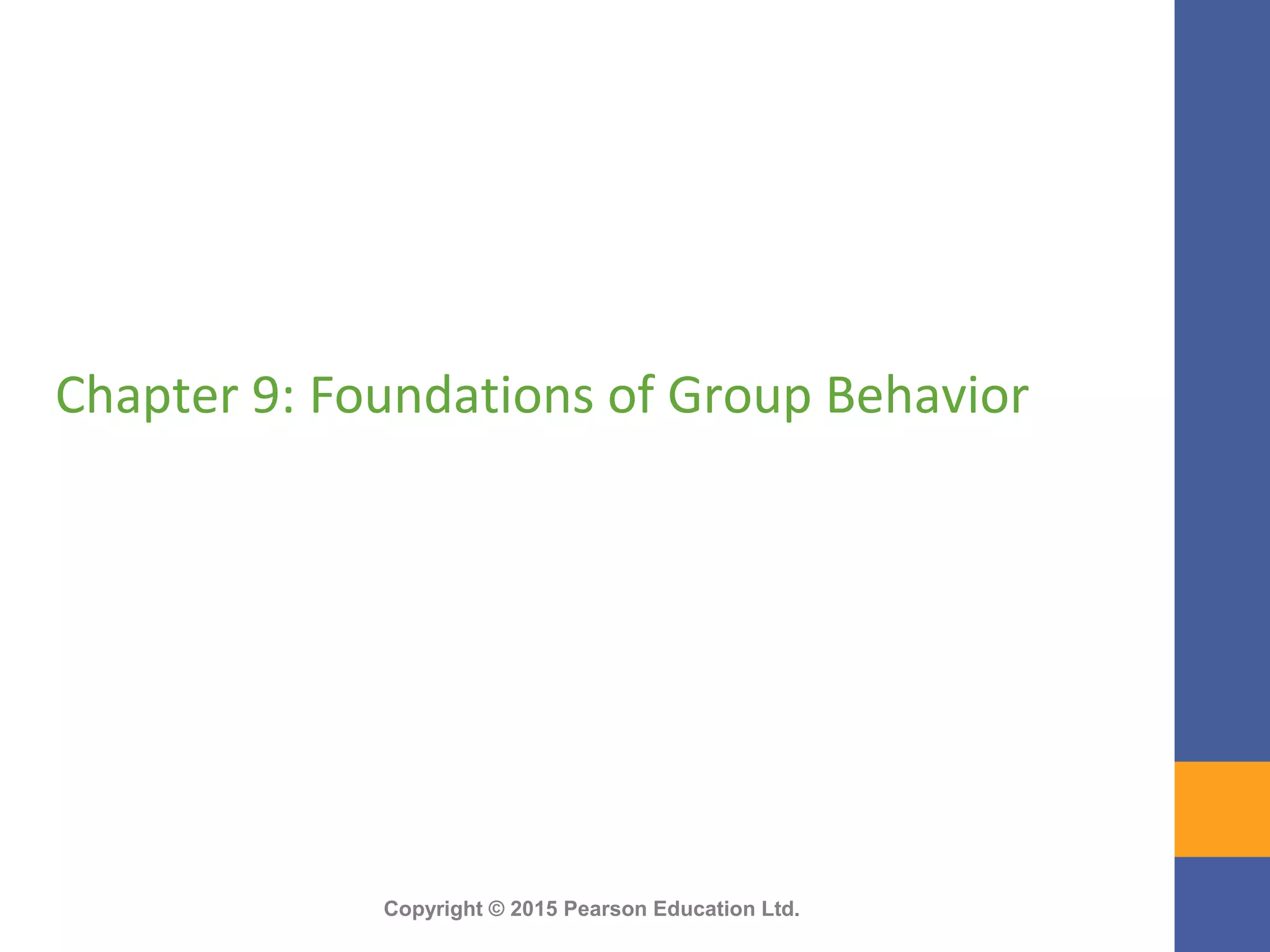 Chapter09 foundations of group behavior | PPT
