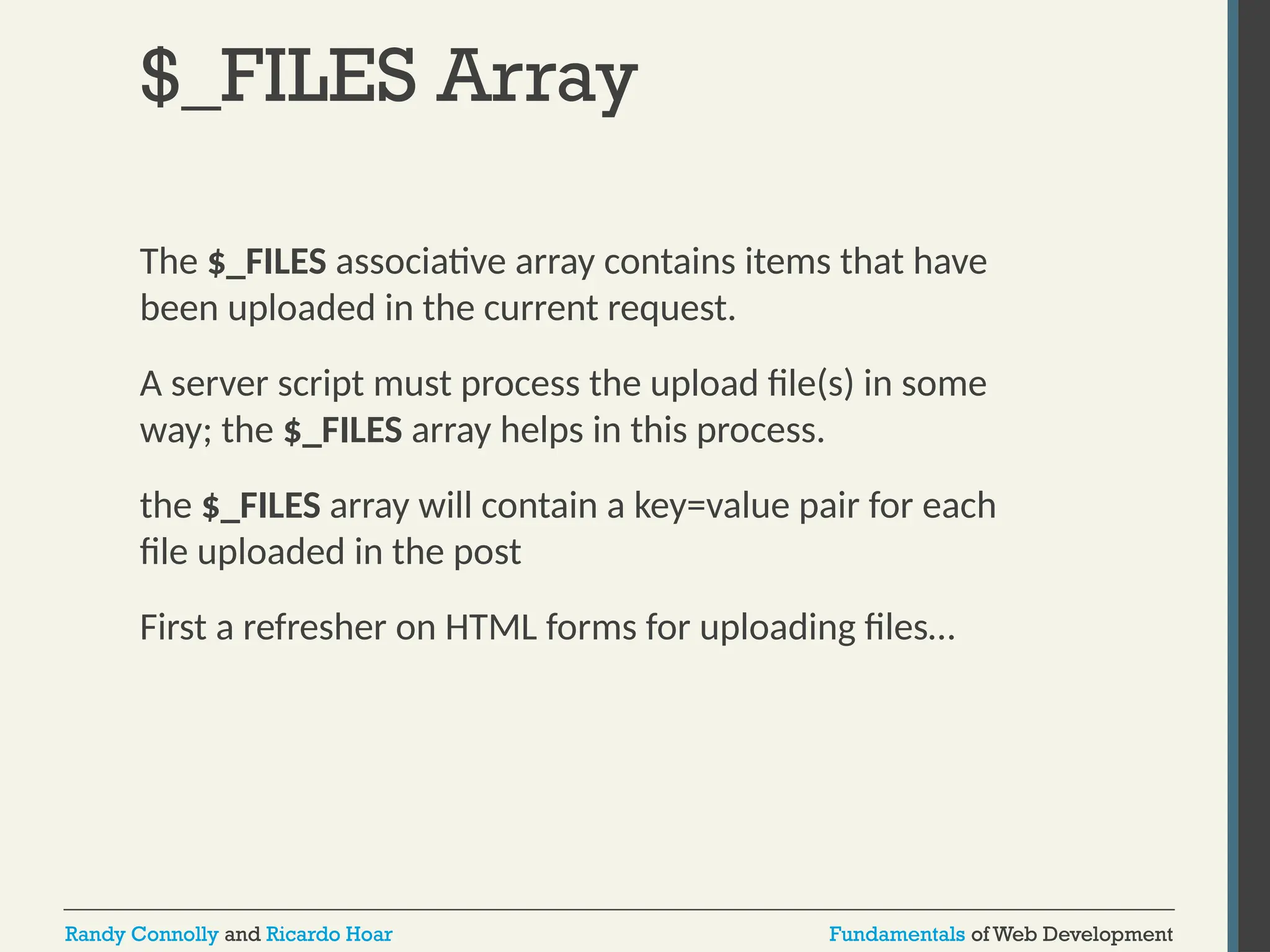 Chapter 09 _ PHP Arrays and Superglobals.ppt | Web Development | Internet
