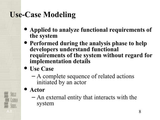 Object Oriented Analysis And Design