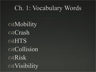 Drivers Education Ch.1 | PPT