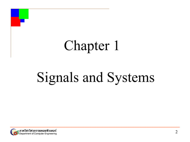 Chapter1 - Signal and System | PDF | Physics | Science