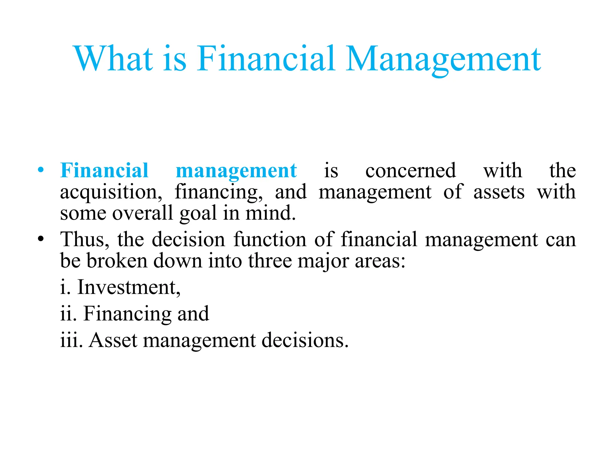 Slides of financial Management in MBA Executive | PPT