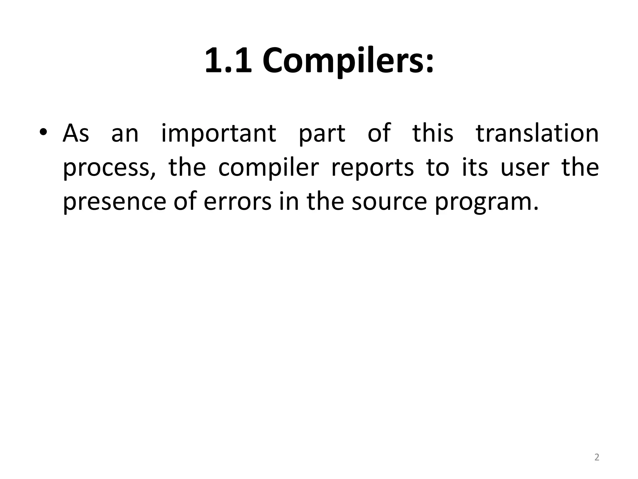 Compiler Chapter 1 | PPTX
