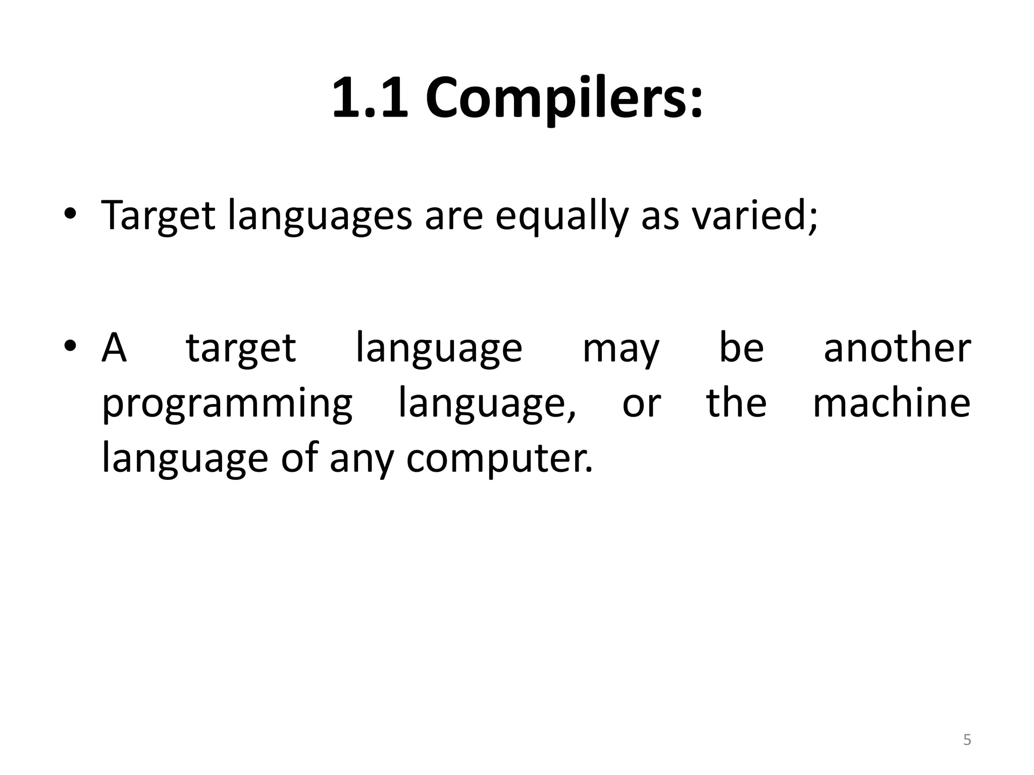 Compiler Chapter 1 | PPTX