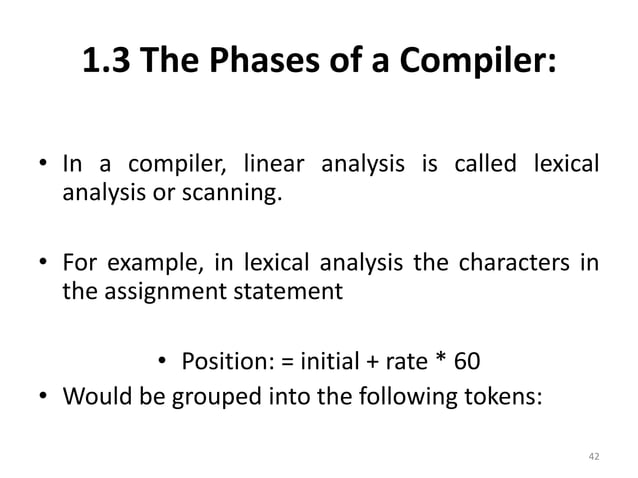 Compiler Chapter 1 | PPTX