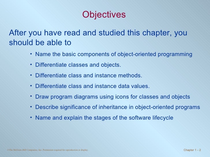 Chapter1 Introduction To Object Oriented Programming And