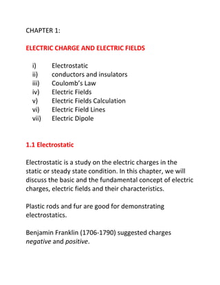 Chapter1: Coulomb's Law | PDF