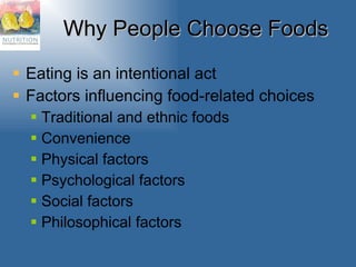Food Choices and Human Health | PPT