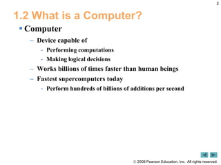 Chapter1- Introduction to Computers and the Internet | PPTX