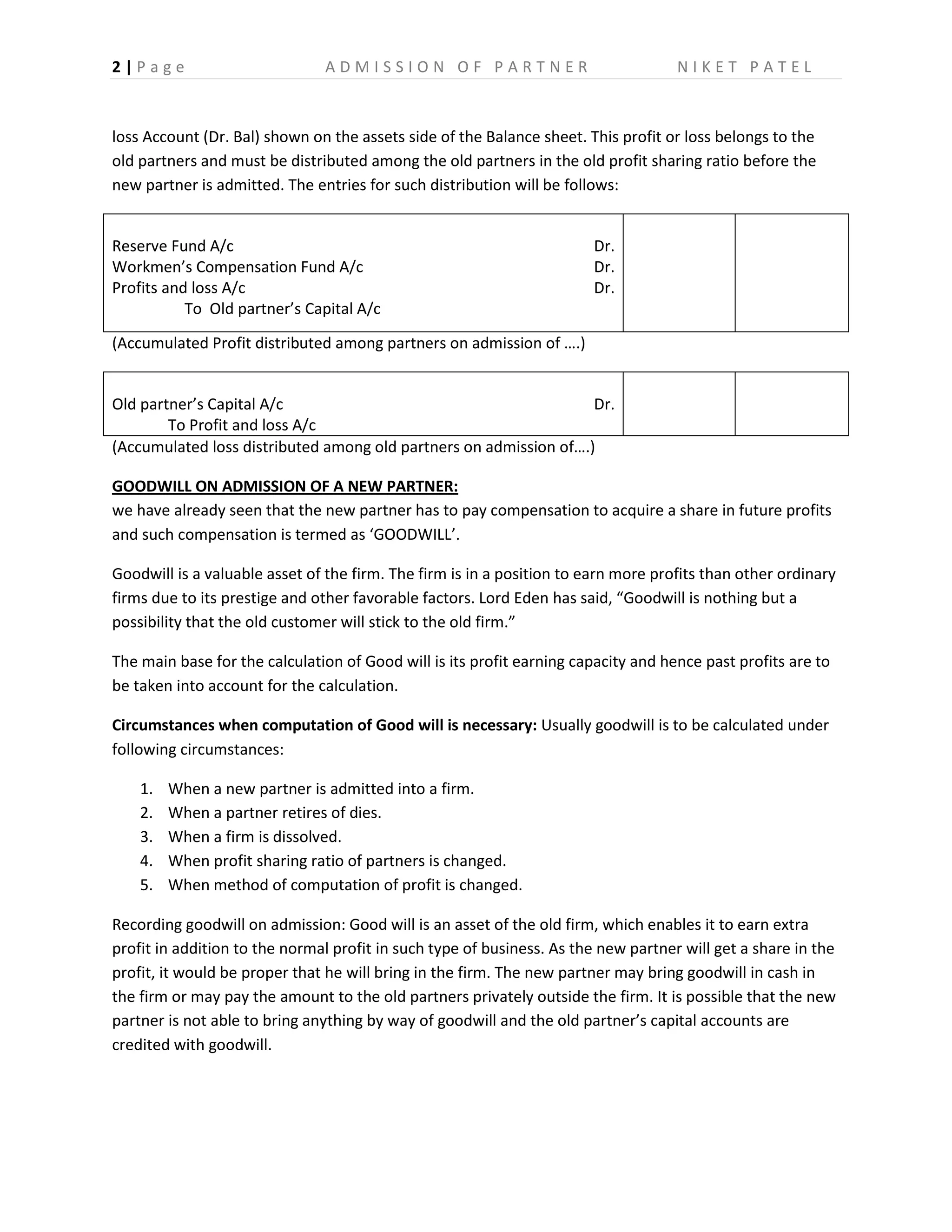 ADMISSION OF PARTNER | DOC