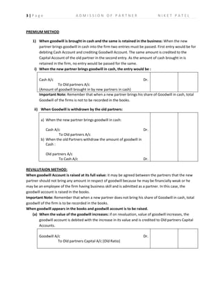 ADMISSION OF PARTNER | DOC