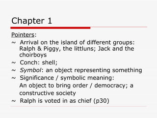 Lord of the flies - setting and main characters | PPT