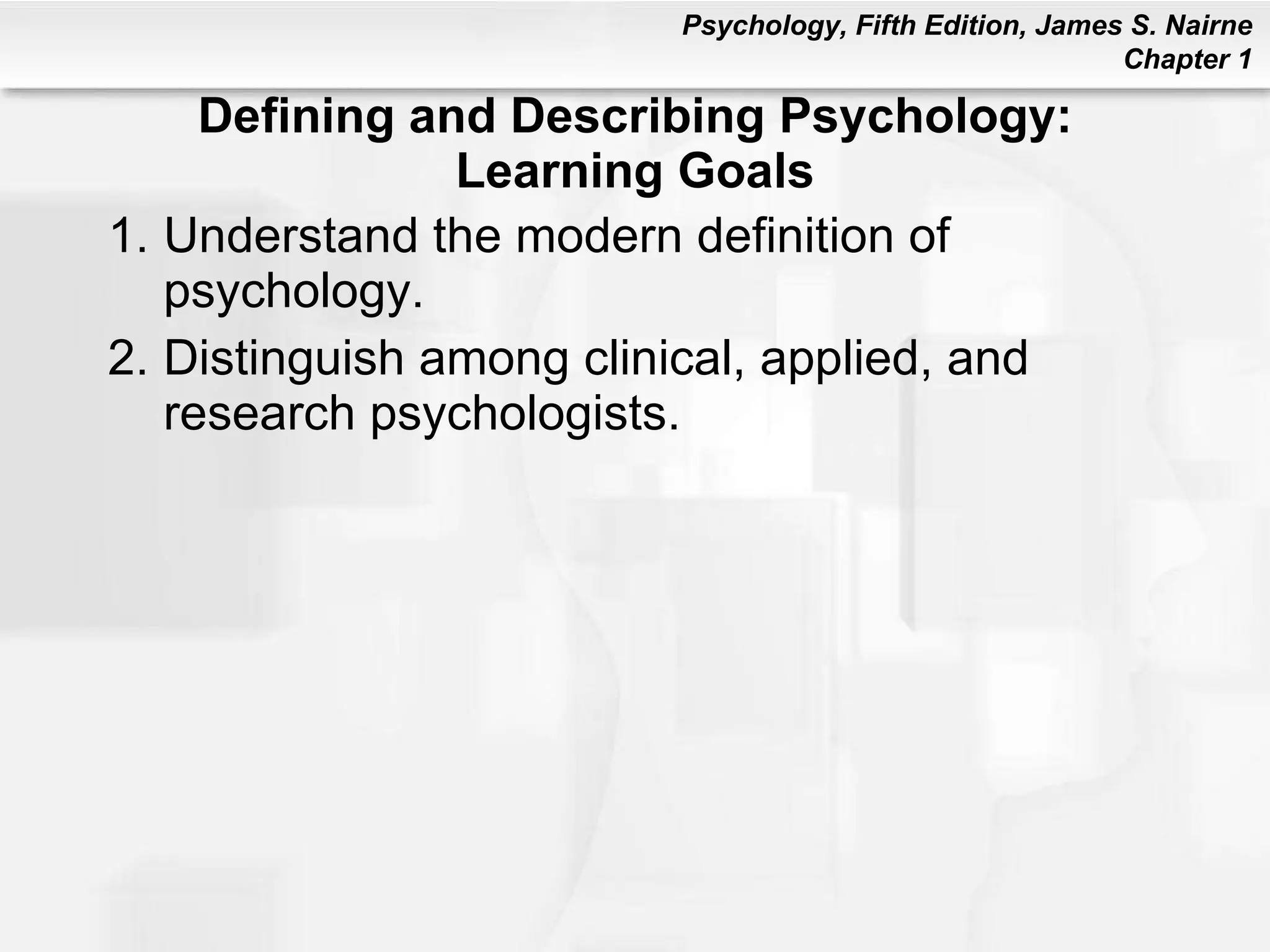 Psychology 101: Chapter1 | PPT