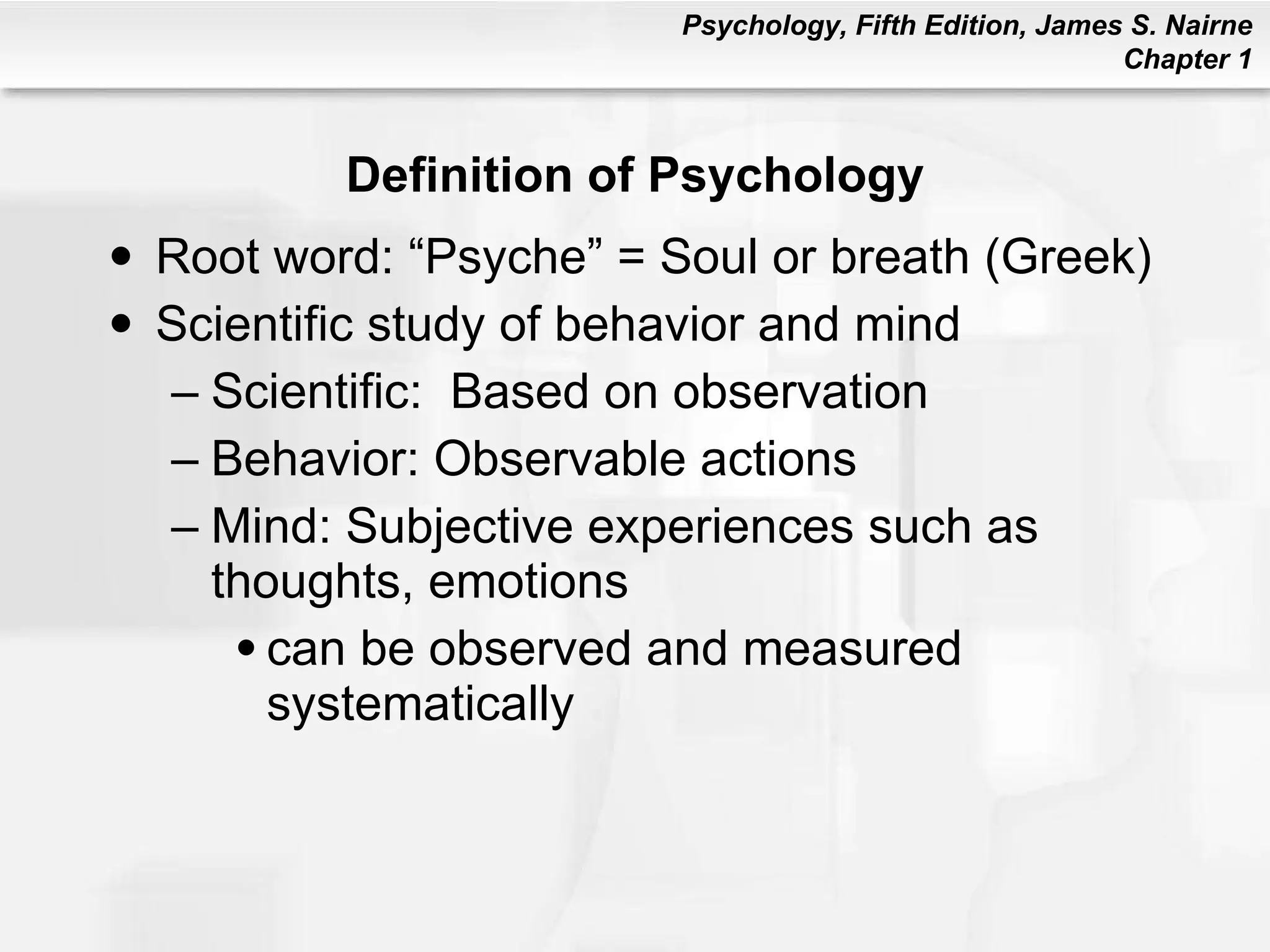 Psychology 101: Chapter1 | PPT