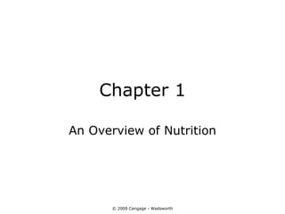Chapter 1 NUTR | PPT