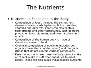Chapter 1 NUTR | PPT