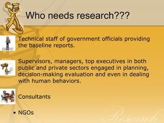 Chapter 1-INTRODUCTION TO RESEARCH | PPT