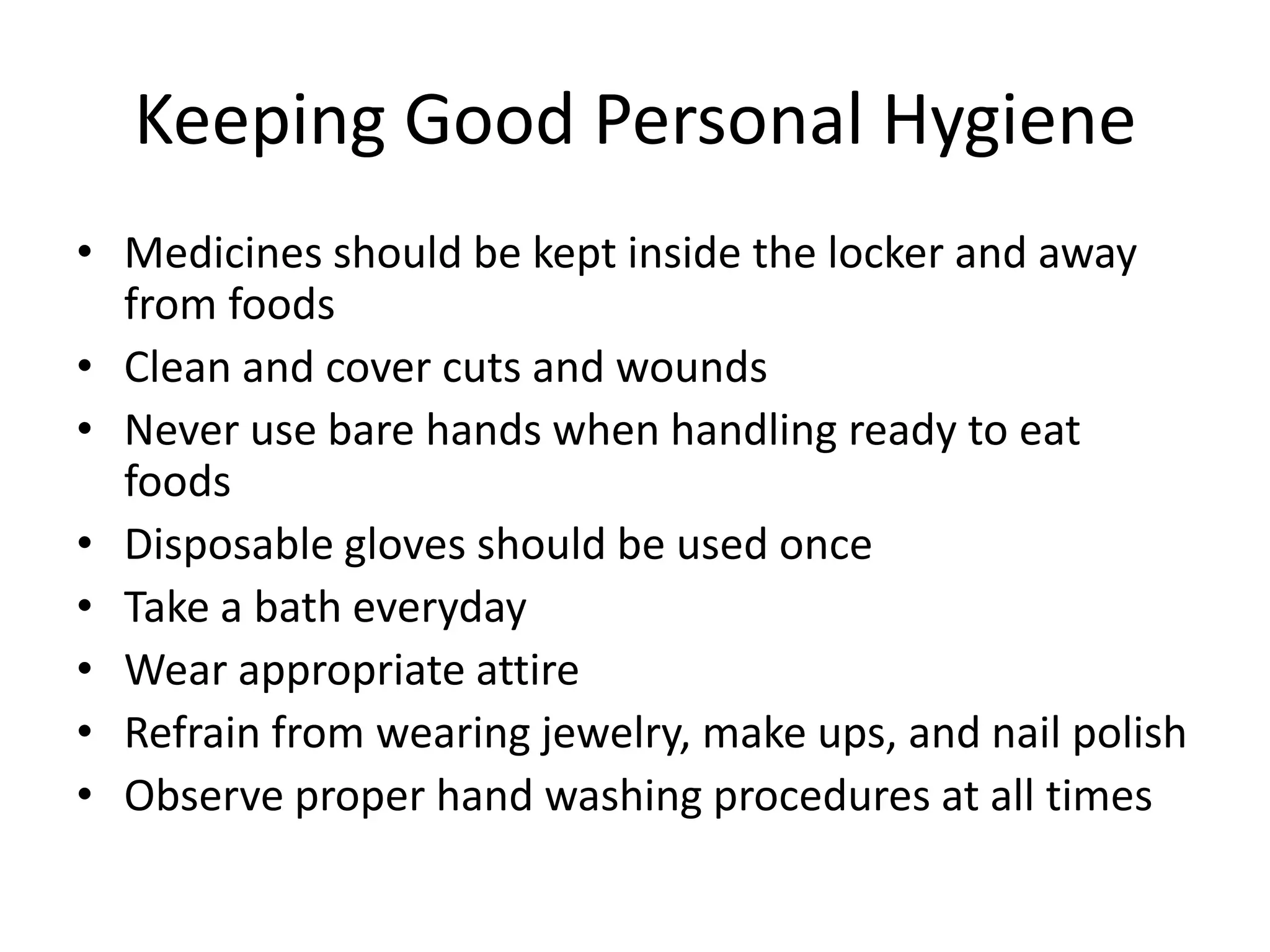 FOOD SANITATION, SAFETY & HYGIENE - CHAPTER 1 | PPTX