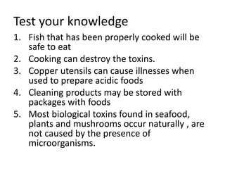 FOOD SANITATION, SAFETY & HYGIENE - CHAPTER 1 | PPTX