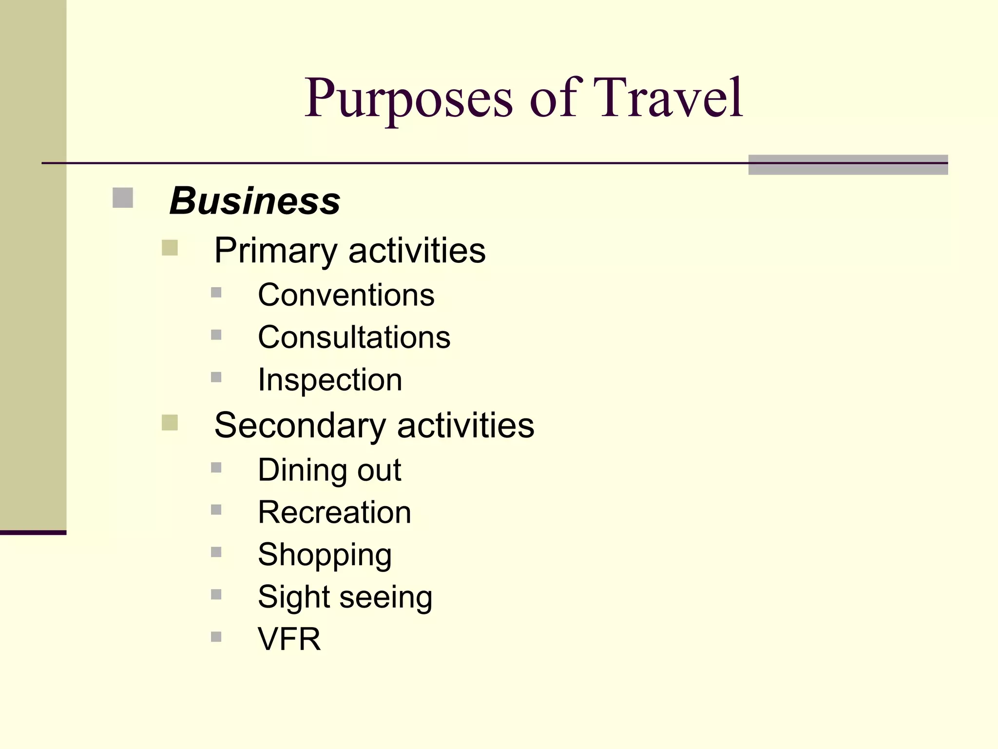 Introduction to Tourism | PPT