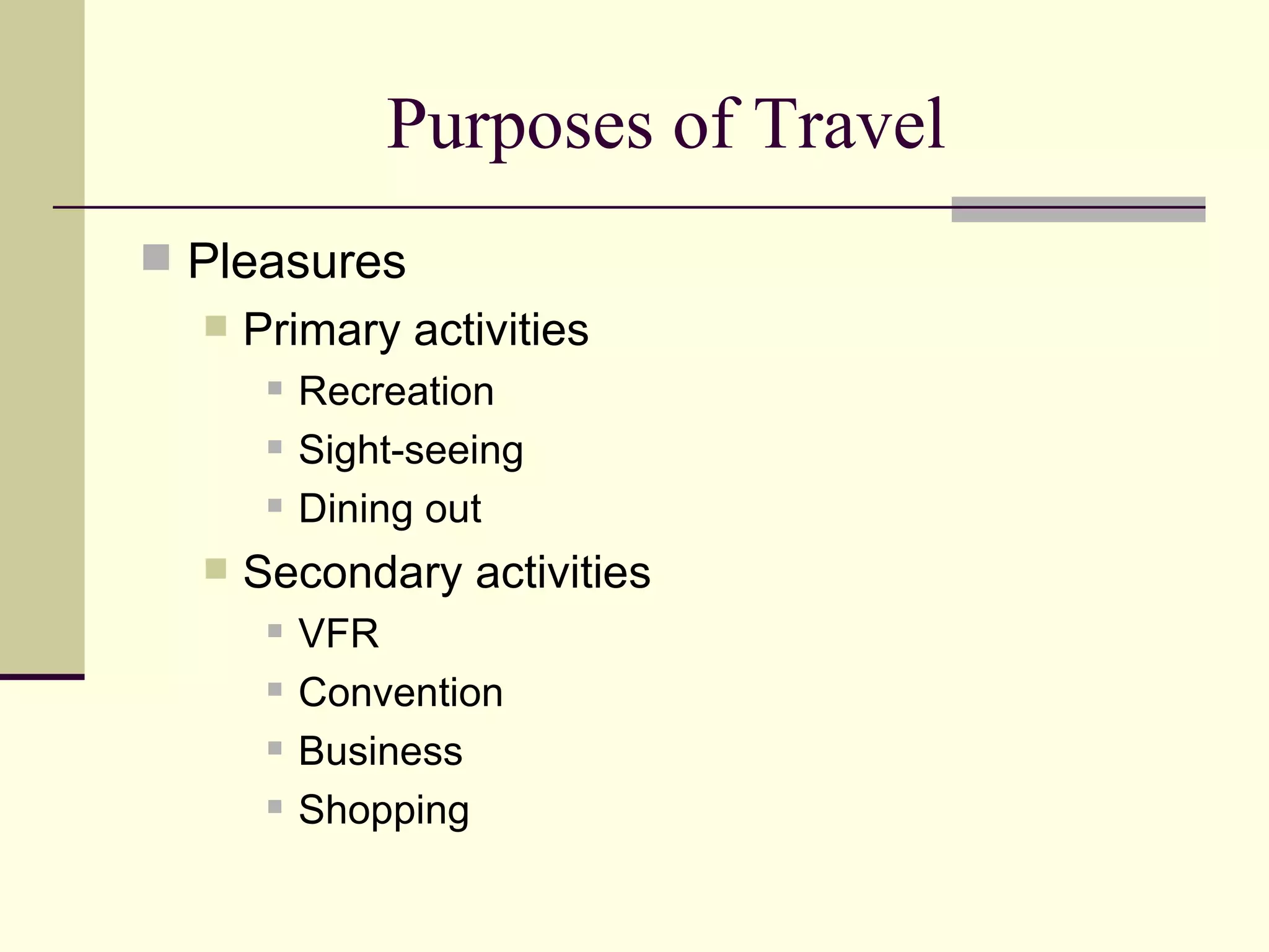 Introduction to Tourism | PPT