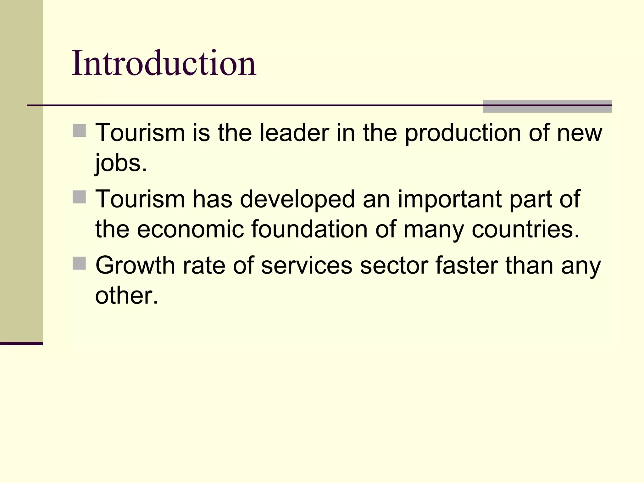 Introduction to Tourism | PPT