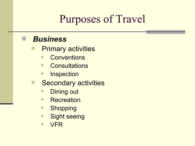 Introduction to Tourism | PPT