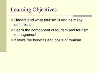 Introduction to Tourism | PPT
